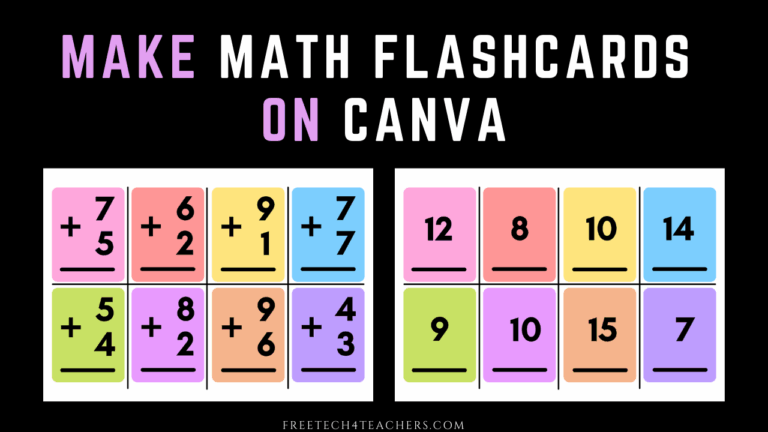 Make Math Flashcards on Canva - Classwork