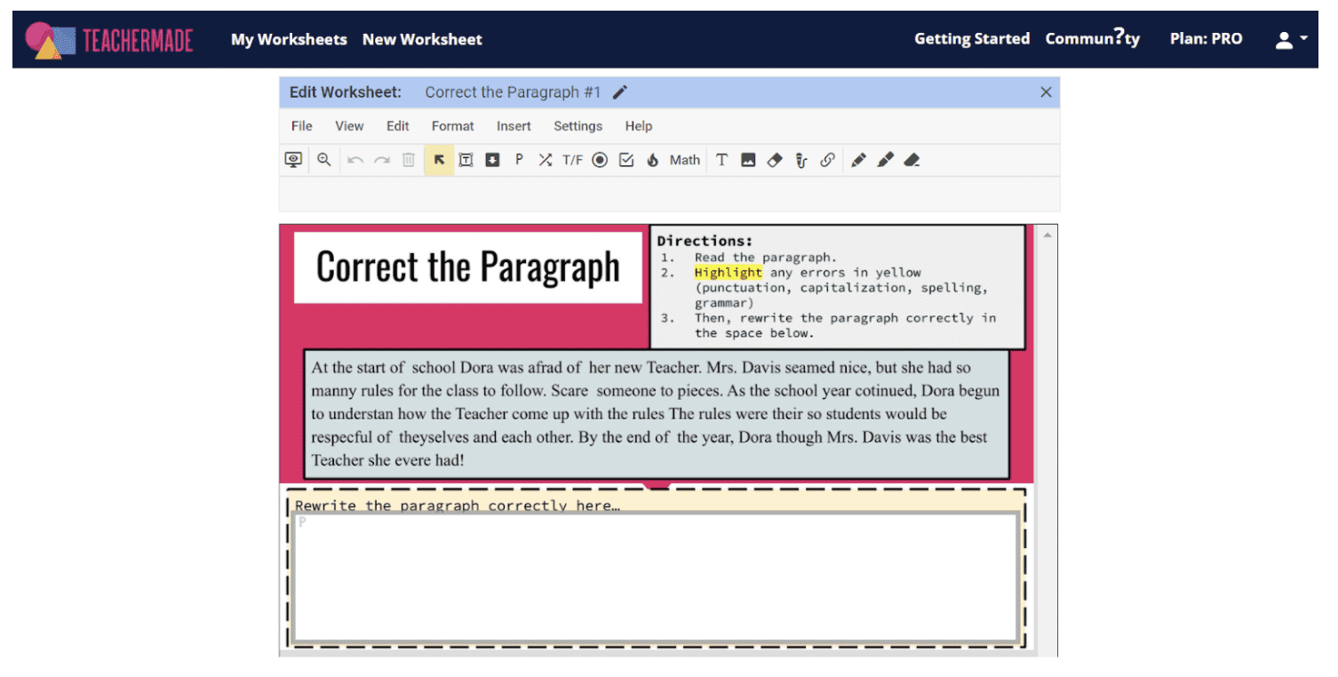 ELA digital worksheets to use now | TeacherMade